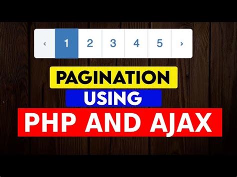 Pagination Using Ajax JQuery Bootstrap PHP OOP MYSQL PDO YouTube