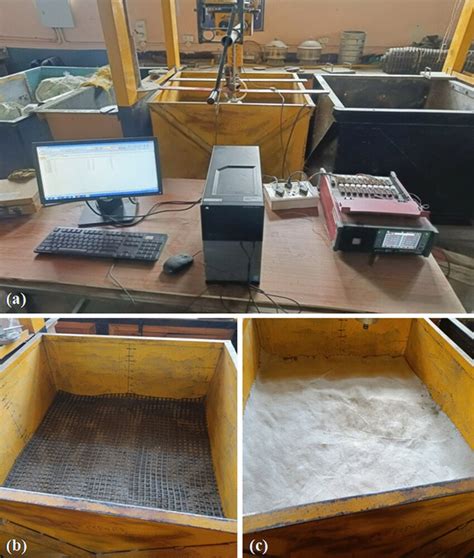 A Test Setup B Geogrid Reinforcement C Geotextile Reinforcement Download Scientific Diagram