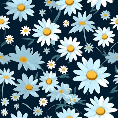 Premium Ai Image Elegant Daisy Magic Seamless Beauty