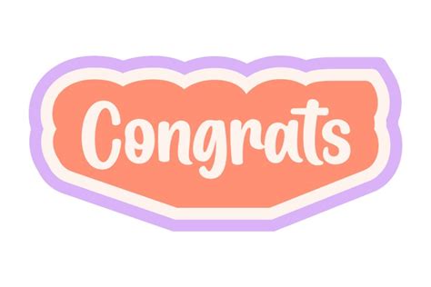 Congratulation Jp Kr Stickers Royalty Free Vector Image