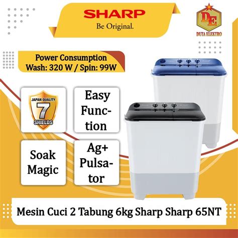 Jual Mesin Cuci Tabung Kg Sharp Nt Shopee Indonesia