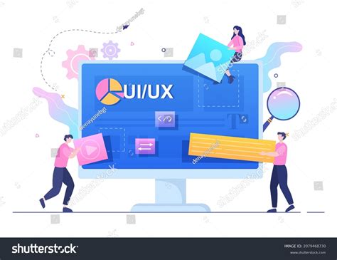 Ui Ux Programmer Flat Design Vector Stock Vector Royalty Free