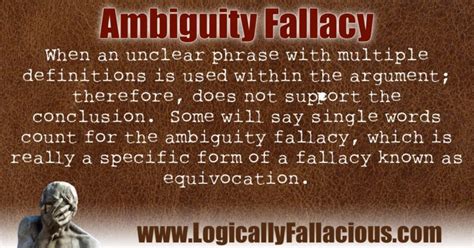 Ambiguity Fallacy Real World Examples Explained