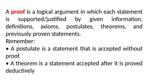 Writing Proofs In Mathematics Grade 8 Pptx