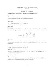Ps1s Pdf ECON3308 01 Game Theory In Economics Fall 2022 Problem Set 1 Solutions Part I