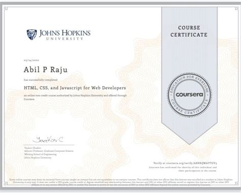 Abil P Raju On Linkedin Html Css Javascript Johnshopkinsuniversity