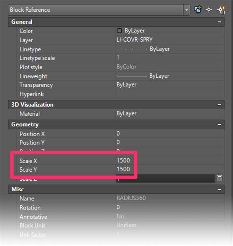 Edit The Coverage Radius Block Of A Head