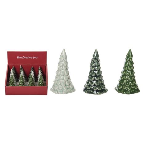 Mini Cer Iridescent Tree Decor In Crate S 12 Ivystone