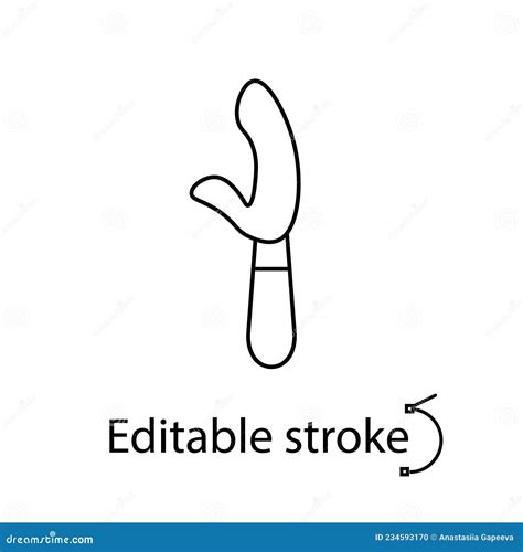 Penis Simulator Outline Icon Adult Toy In Sex Shop Editable Stroke