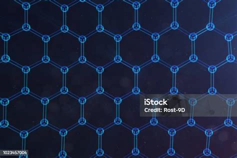 3d 그림 나노기술 적 열 하는 6 각형 기하학적 양식 클로즈업 개념 그래 핀의 원자 구조 개념 그래 분자 구조 과학 그림 0명에 대한 스톡 사진 및 기타 이미지 Istock