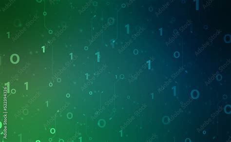 Binary Code Background Digital Abstract Technology Background Flowing Number One And Zero Text
