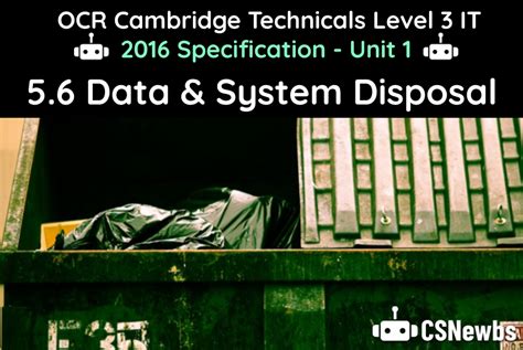 OCR CTech IT Unit Data Disposal CSNewbs