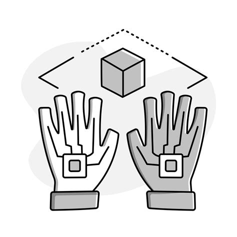 3d interaction icon two hands interacting with a 3d object to