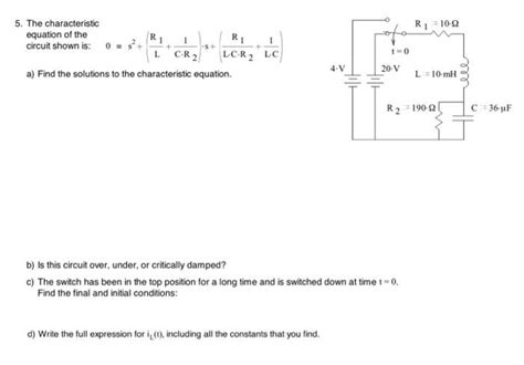 Solved Equation Of The Circuit Shown Is Chegg