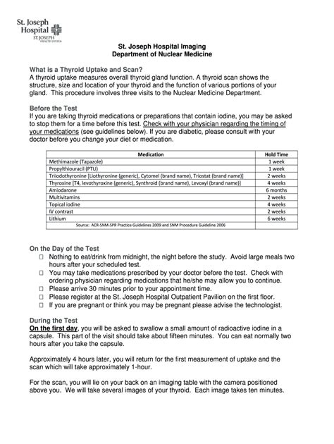 Fillable Online What Is A Thyroid Uptake And Scan Fax Email Print PdfFiller