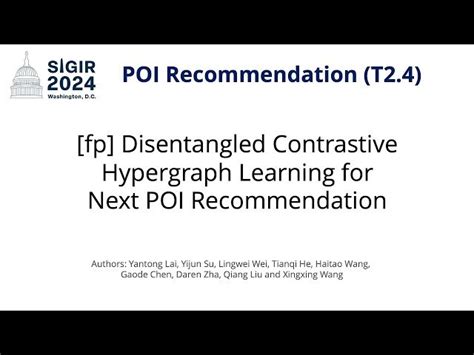 Free Video Disentangled Contrastive Hypergraph Learning For Next Poi