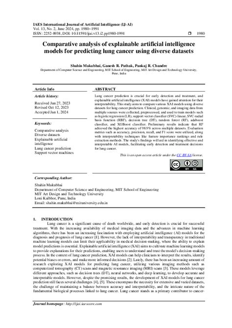 pdf comparative analysis of explainable ai models for predicting lung