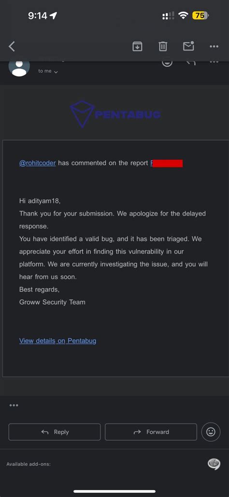 Aditya Mengji On Linkedin Bugbounty Hacking Reward Groww