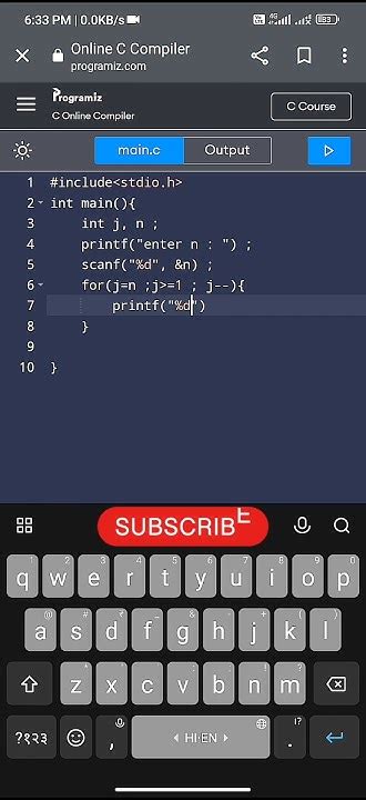 Write A Program To Print Reverse Number In C Programming Shorts