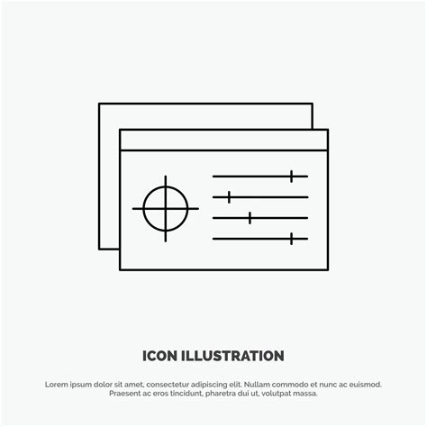setting controller target object vector line icon 19093389 vector art