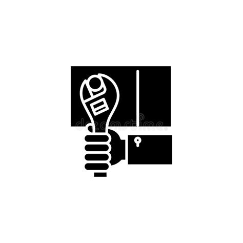 Fitters Work Black Icon Concept Fitters Work Flat Vector Symbol Sign