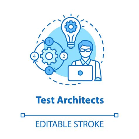 Test Architects Turquoise Concept Icon Software Development Idea Thin