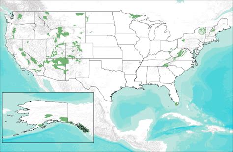 Spatial Representation Of U S Protected Area Locations Referenced By
