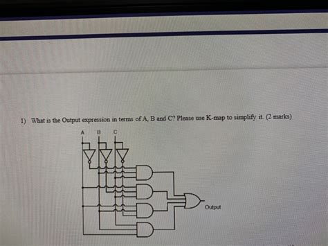 solved 1 what is the output expression in terms of a b and