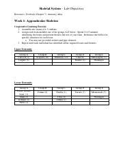 Appendicular Skeleton Lab 2 Pdf Skeletal System Lab Objectives Resources Textbook Chapter