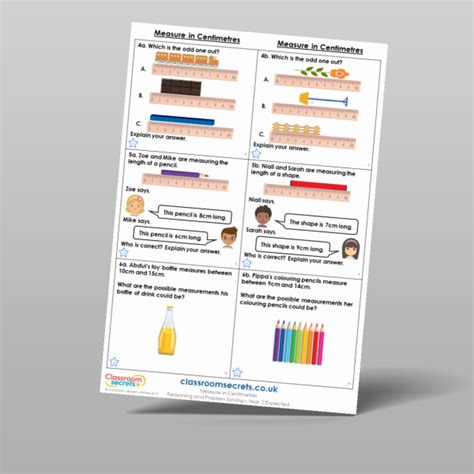 Year 2 Measure In Centimetres Reasoning And Problem Solving Resource Classroom Secrets