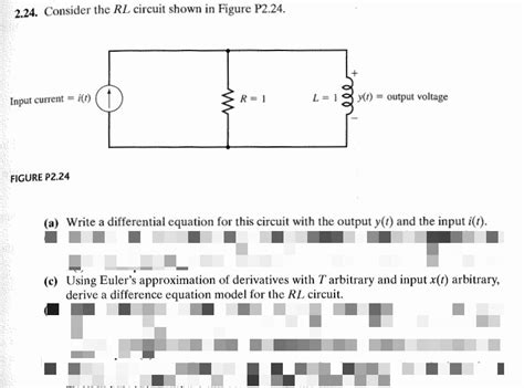 Solved Consider The RL Circuit Shown In Figure P2 24 Write Chegg Com