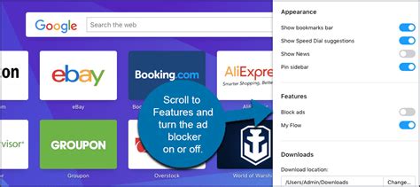 How To Turn The Ad Blocker On Or Off In The Opera Browser Greengeeks
