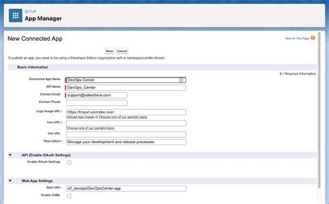 Create The Connected App