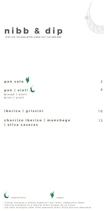 Scampi 69 Ibiza Menu