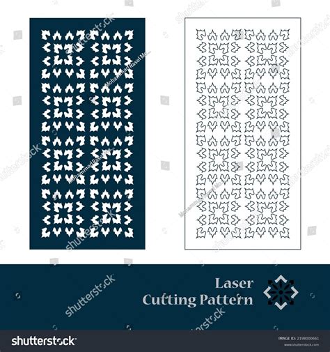 Laser Cnc Cut Pattern Vector Template Stock Vector Royalty Free Shutterstock