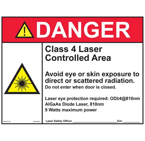 Laser Warning Sign Pilot Lasers