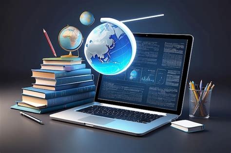 Premium Ai Image Digital Lecture Online Education 3d Clipping Path