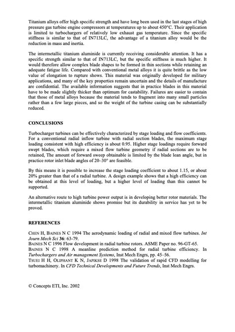 High Boost Turbochargers Radial And Mixed Flow Turbines