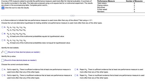 solved chi square test for a multinomial experiment resultsa