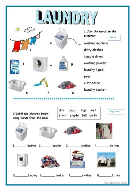 Laundry Life Skills Grade 3 Worksheets Living Skills Worksheets