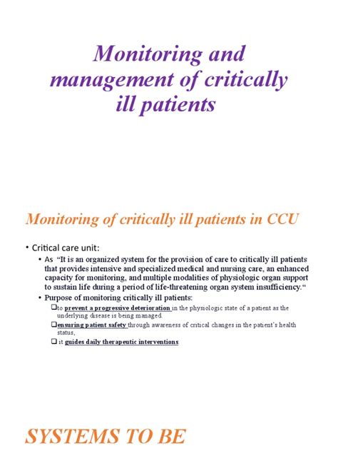 Monitoring And Management Of Critically Ill Patients Pdf
