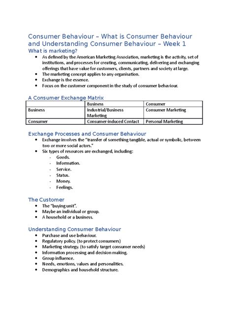 Consumer Behaviour What Is Consumer Behaviour And Understanding Consumer Behaviour Week