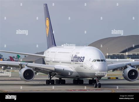 Lufthansa Airbus A380 800 With Registration D Aimn Shown Taxiing In