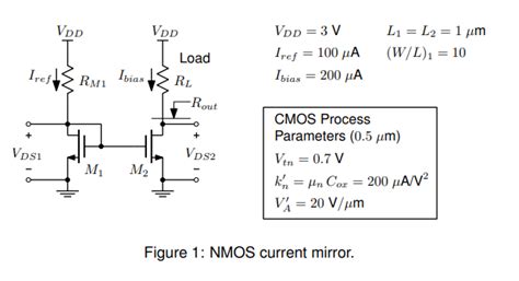 Solved NMOS Current Mirror The Circuit Shown Below Is Called Chegg Com