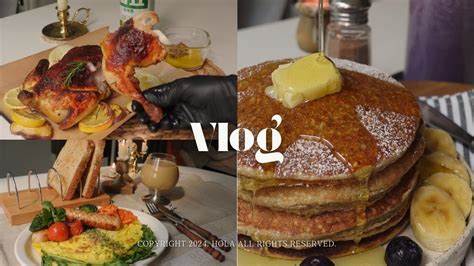 Sub 자취 9년차의 주말 일상 브이로그 통닭구이 바나나 오트밀 팬케이크 만들기 브런치 만들기 Youtube