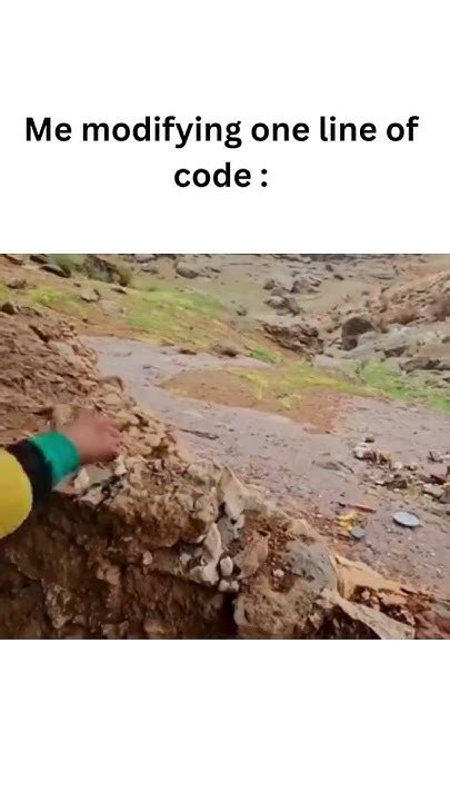 Me Modifying One Line Of Code Programming Memes Coder Funny