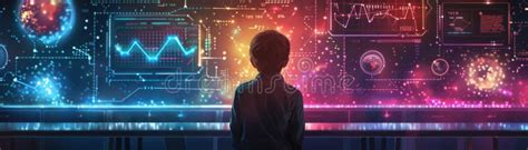 Ai Enhanced Learning Platforms Symbolizing Cutting Edge Programming And Technology Stock