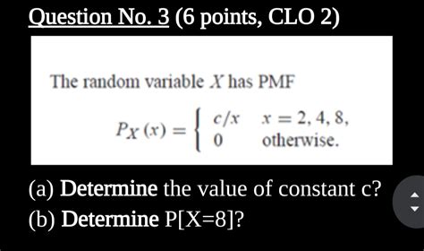 solved the random variable x has pmf [