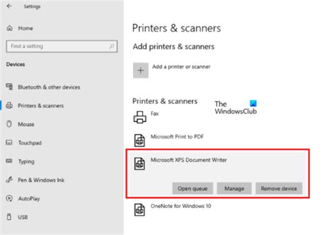 Fix Microsoft XPS Document Writer Not Working