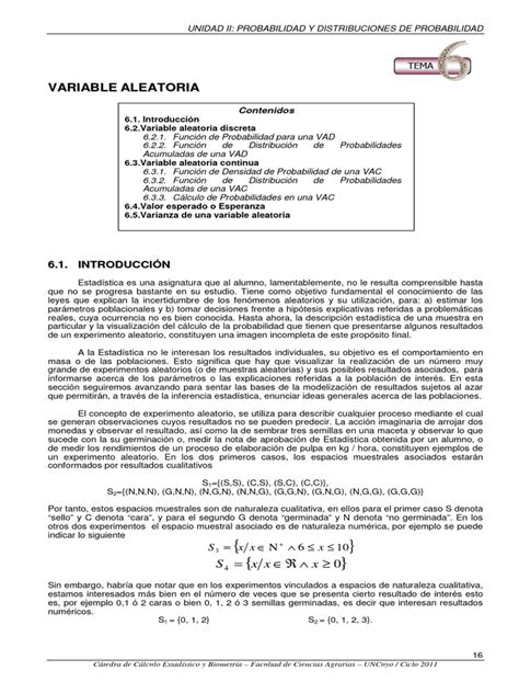 Tema 6 Variable Aleatoria Pdf Variable Aleatoria Probabilidad Tema 6 Variable Aleatoria Pdf Variable Aleatoria Probabilidad
